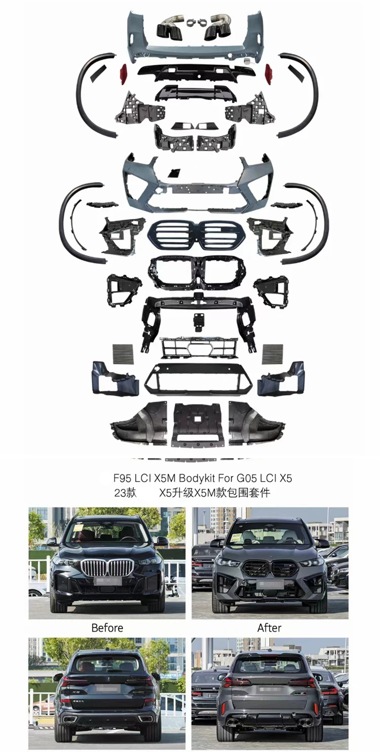 2024 X5 G05 Lci Bodykit Facelift Upgrade To X5m Front Bumper For Auto ...