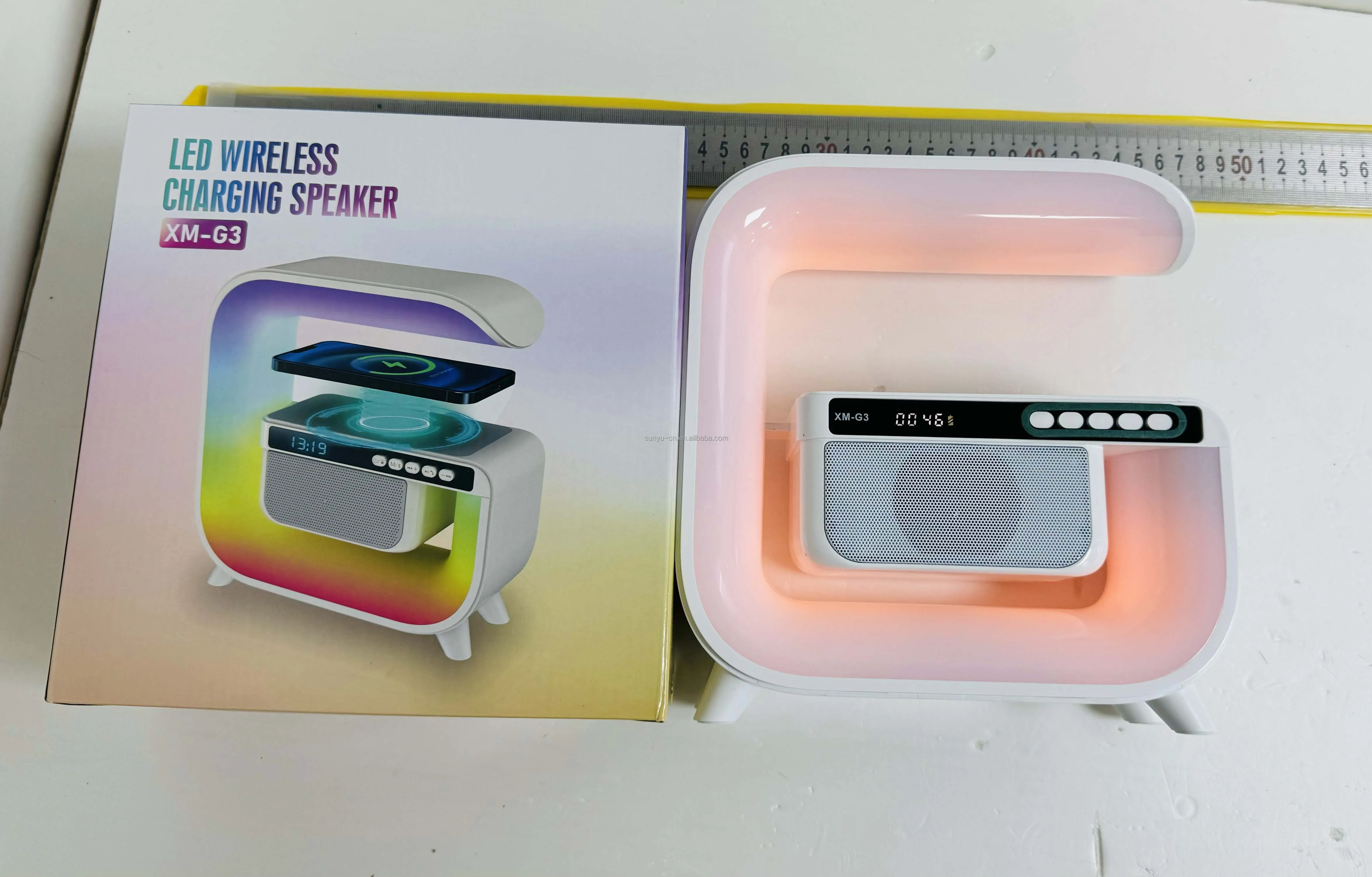 Retro Colorful G3/XM-G3 4 in 1 Clock Bluetooth 5W LED Wireless 15W ...