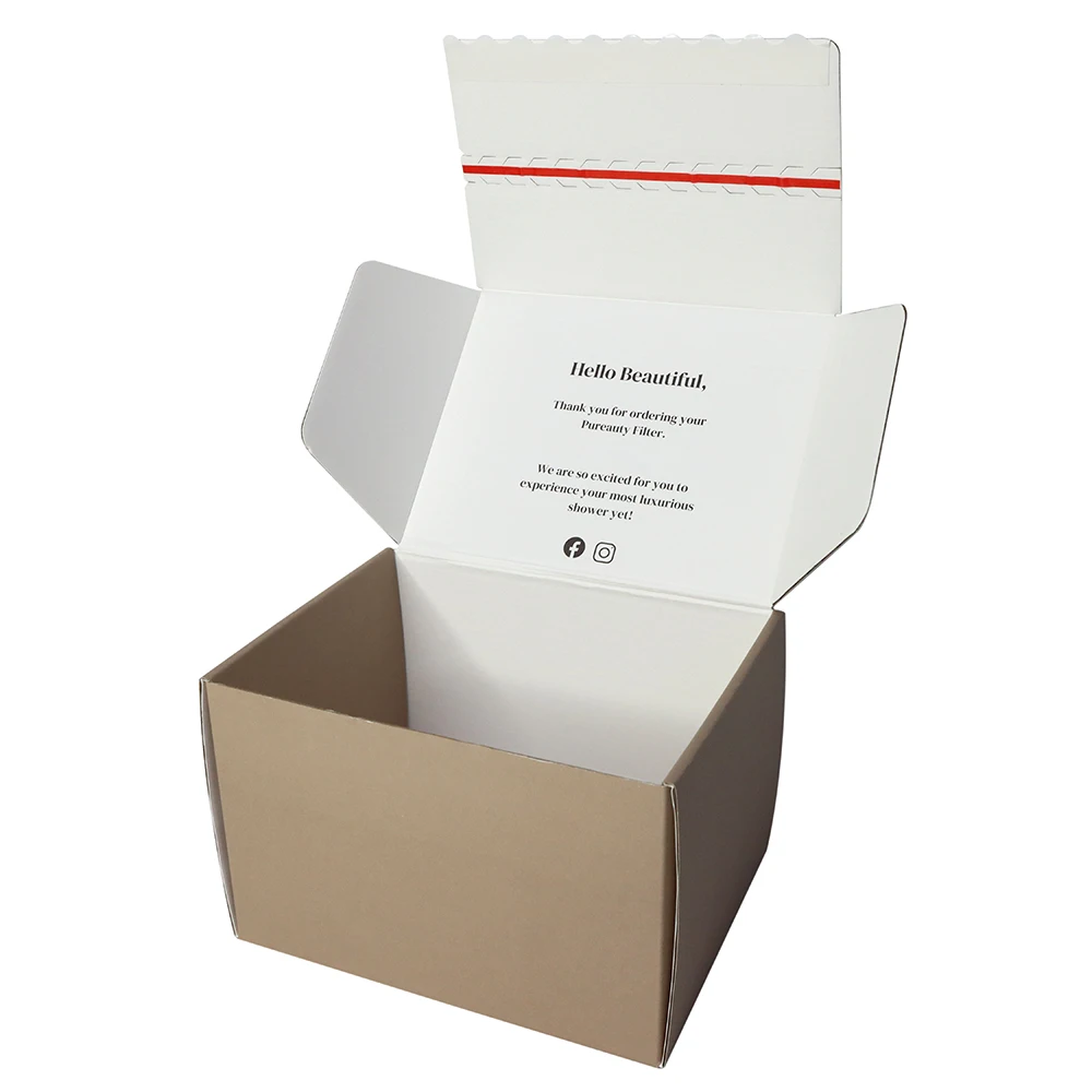Custom Handwriting Corrugated Cardboard Packaging Tear Strip Printed ...