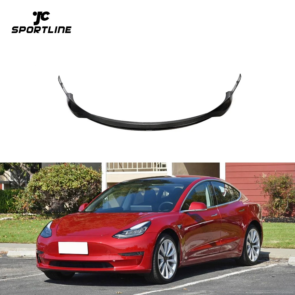 Carbon Fiber Model 3 Front Splitter Lip with winglet for Tesla Model 3 ...