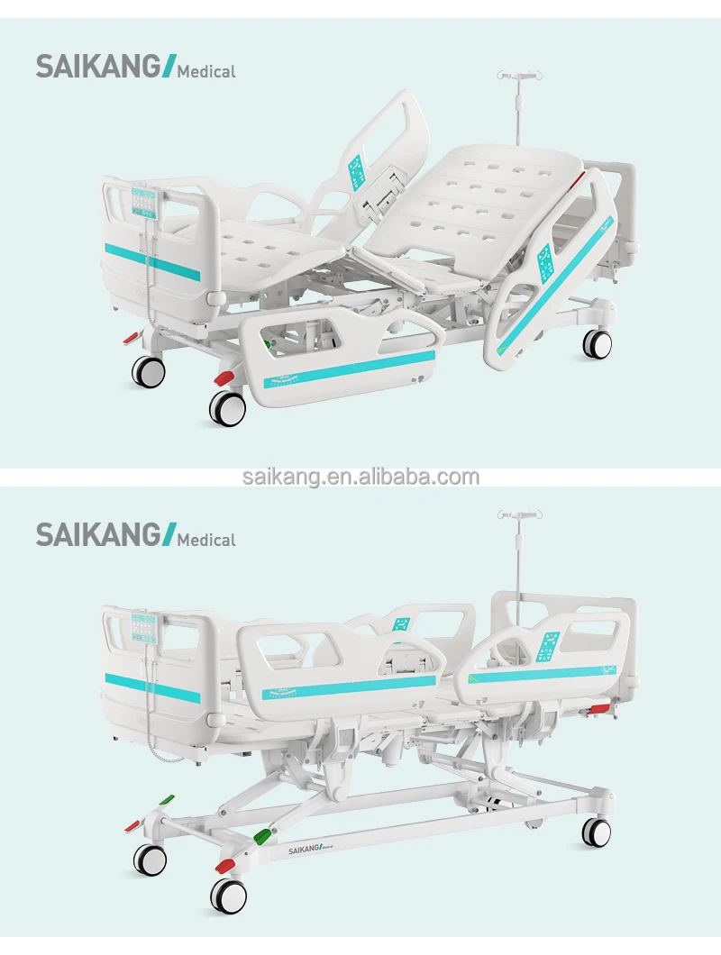 V8v8c SAIKANG Electric Hospital Bed - 5 Function ICU Bed
