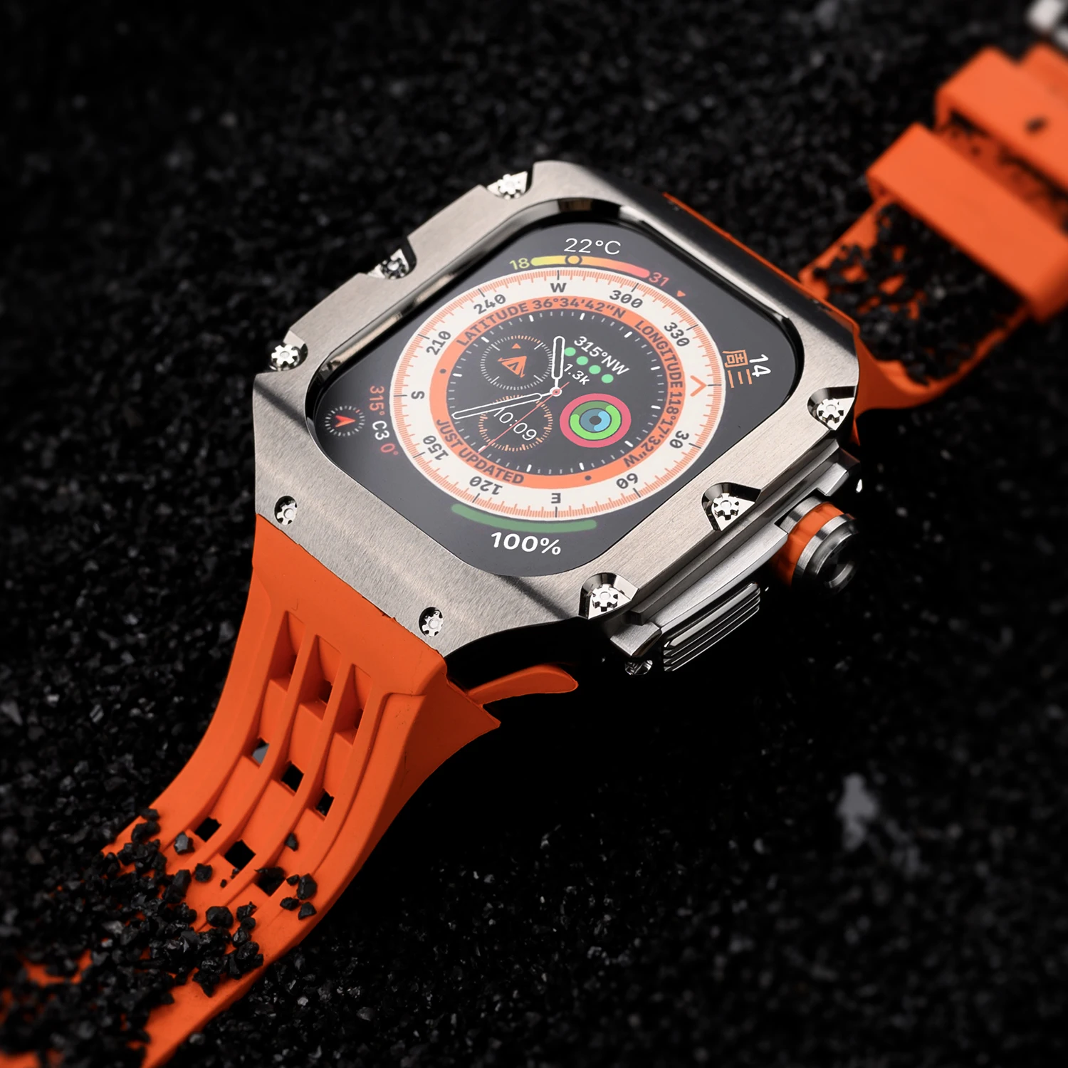 Custom 8 9 Iwatch Case Titanium Alloy DIY Mod Kit for Apple Watch 49mm