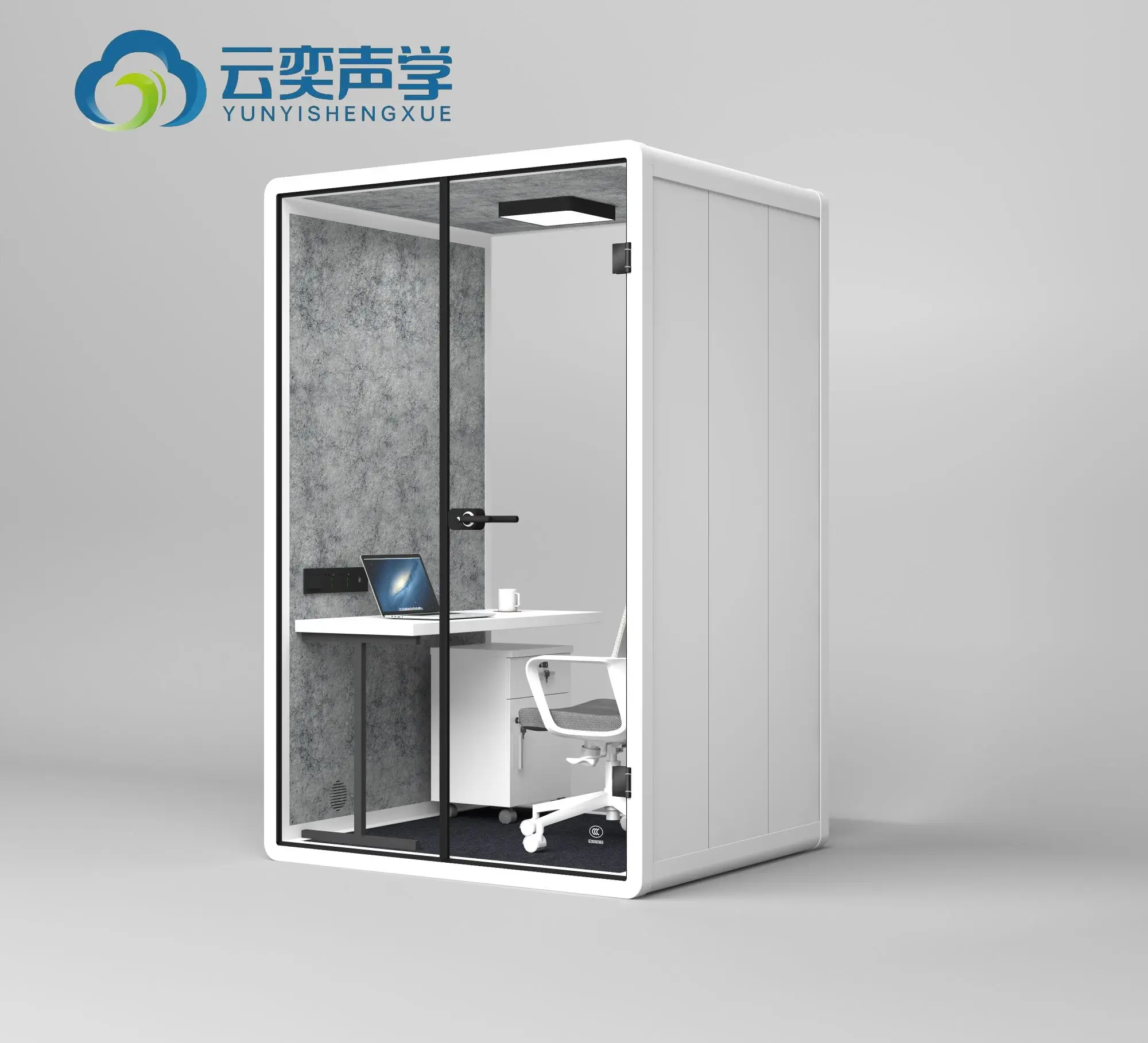 Single seater office meeting booth with computer desk for private ...