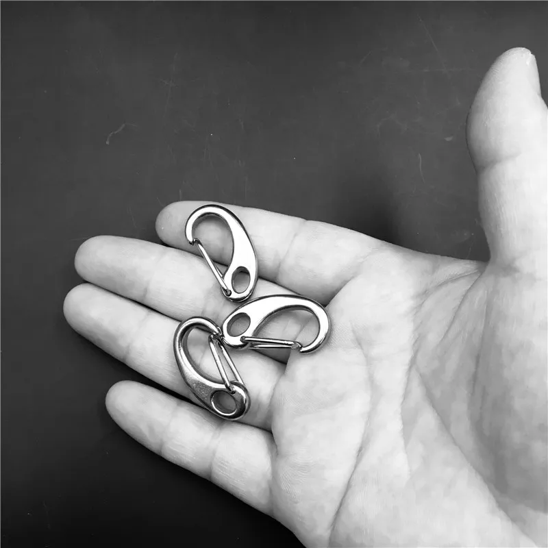 304/316 Stainless Steel Egg Shape Spring Snap Hook Quick Link Carabiner ...