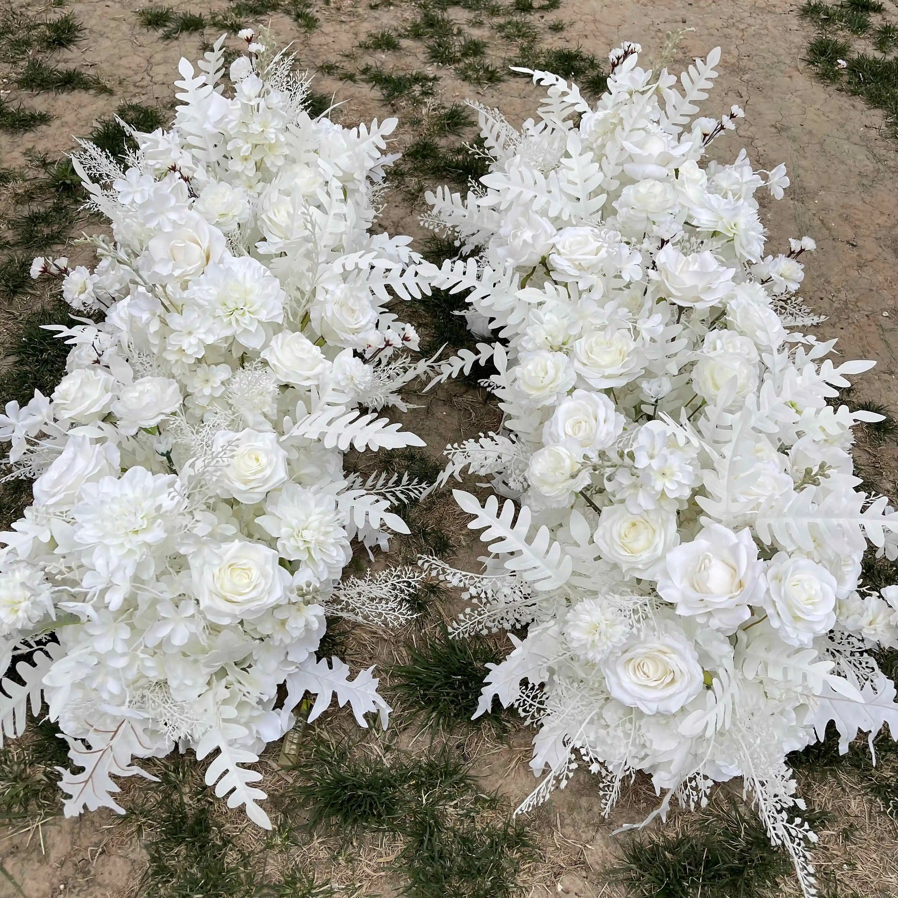 Ifg White Floral Arrangement Design 6ft Natural Looking Floral Runners ...