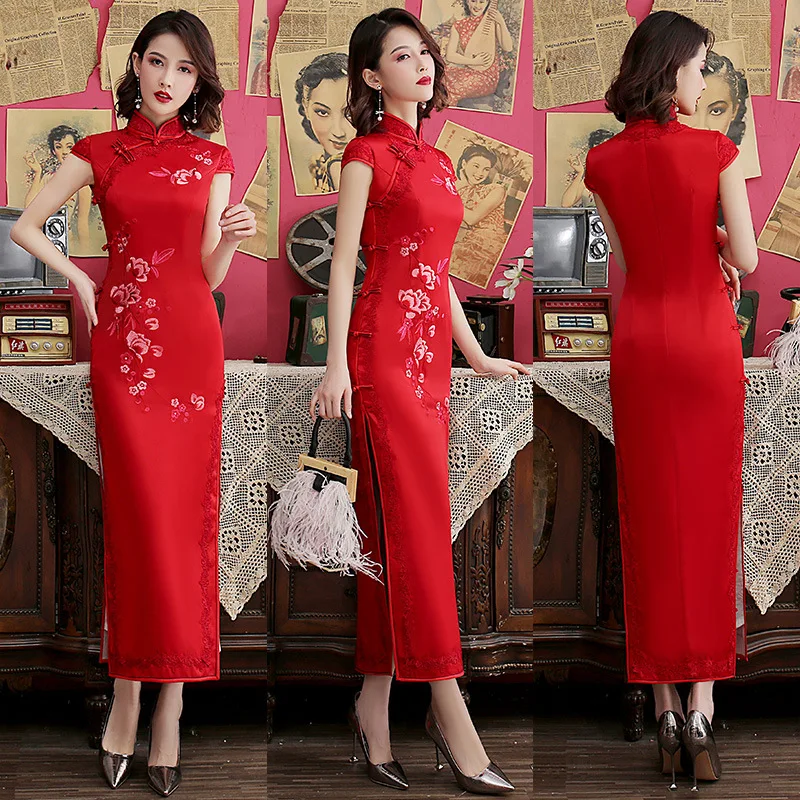Shop Our Collection of Modern Qipao Dresses with Embroidery