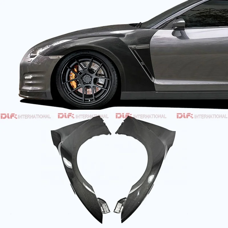 For Nissan R35 GTR OEM Type Carbon Fiber Front Fender Wing (with fender ...