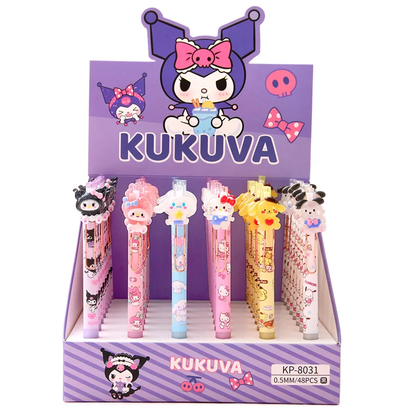 Hot Wholesale Sanrioed Gel Pen 144pcs Anime Kuromi Melody Kt Kawaii ...