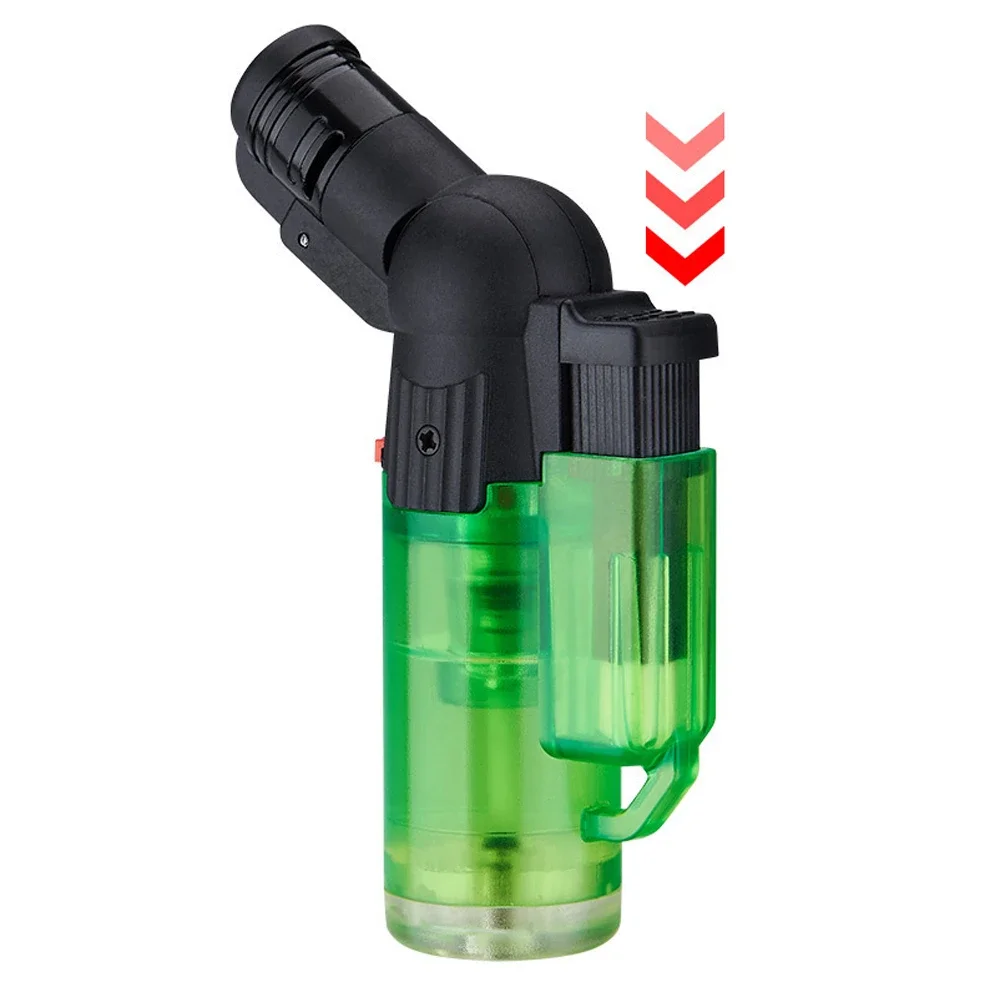 Jet Flame Lighter Refillable Gas Torch Lighter Transparent Body ...