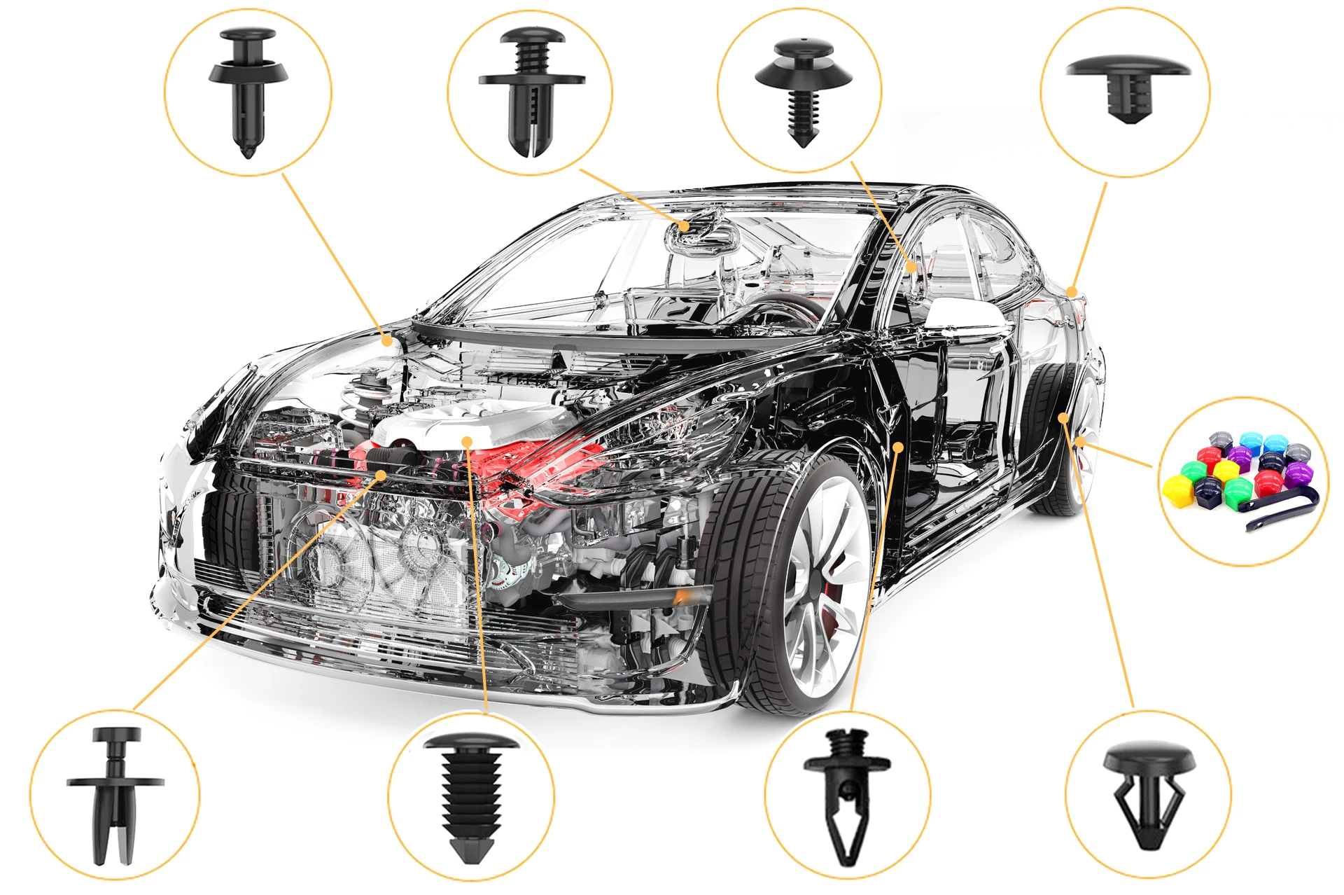 Car Universal Auto Parts Plastic Fastener And Clips For Sale - Buy Auto ...