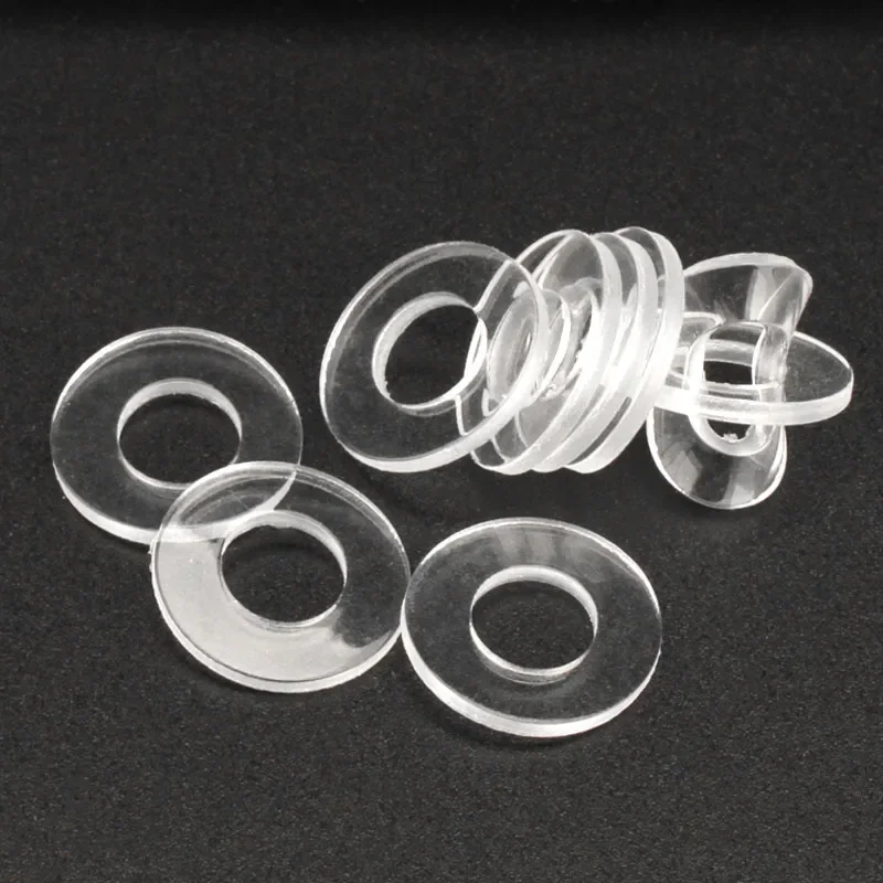 Transparent Flat Washers - Durable PVC & Rubber Gaskets
