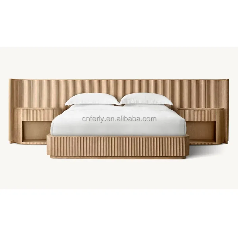 Luxury Modern Home Furniture Bed Frame Wooden Beds Extended Panel Bed ...