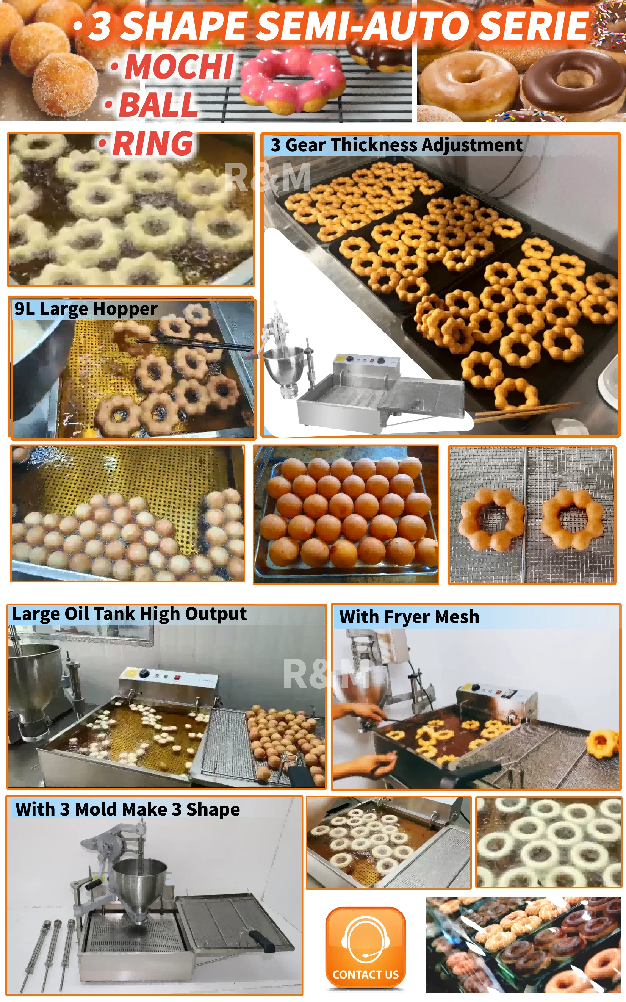 High-productivity Donut Making Machines for Commercial Use