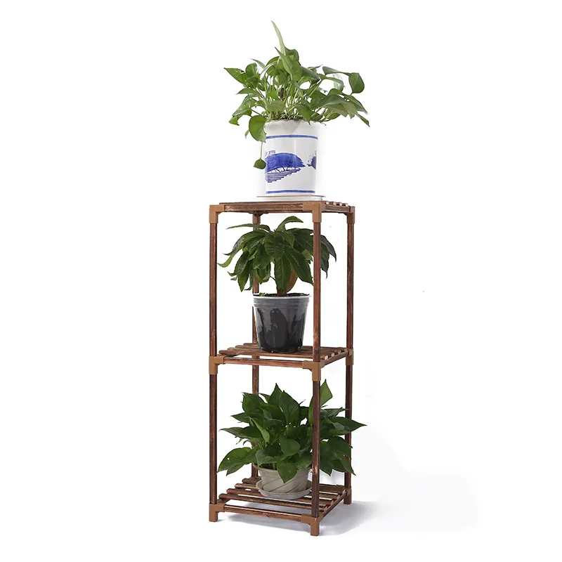 Multi-storey Wooden Plant Stand Indoor And Outdoor Ladder Flower Stand ...