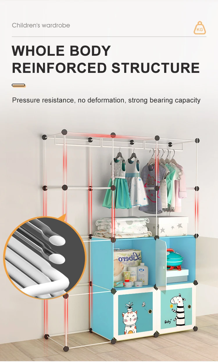 Y-Folding PP Panel Eco-friendly DIY Wardrobe Cabinet & Storage Solutions