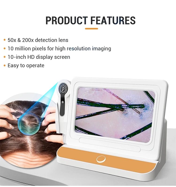 Hair Follicle Scalp Scanner - HD Analysis for Home & Commercial
