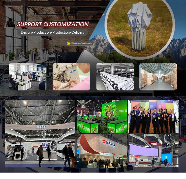 Custom Straight Portable Full Color Tension Fabric Module Frame ...