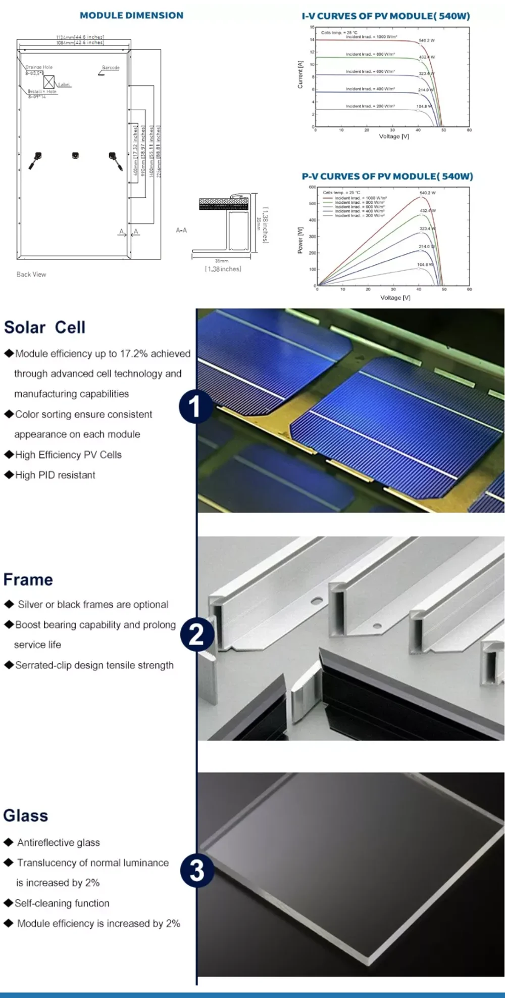 High Power Painel Solar 500w Manufacture Pv Module Storage Power ...
