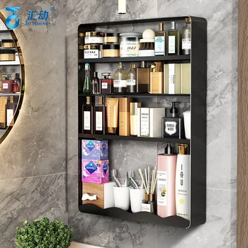 4 Floors Bathroom Cosmetic Rack Wall Mounted Toilet Toiletry Makeup ...