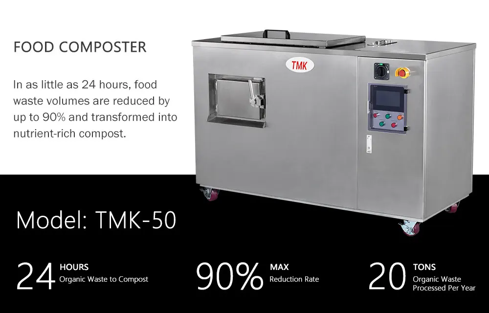 Kitchen Food Waste Composting Machine - 50kg/day Automatic 24 Hours New ...