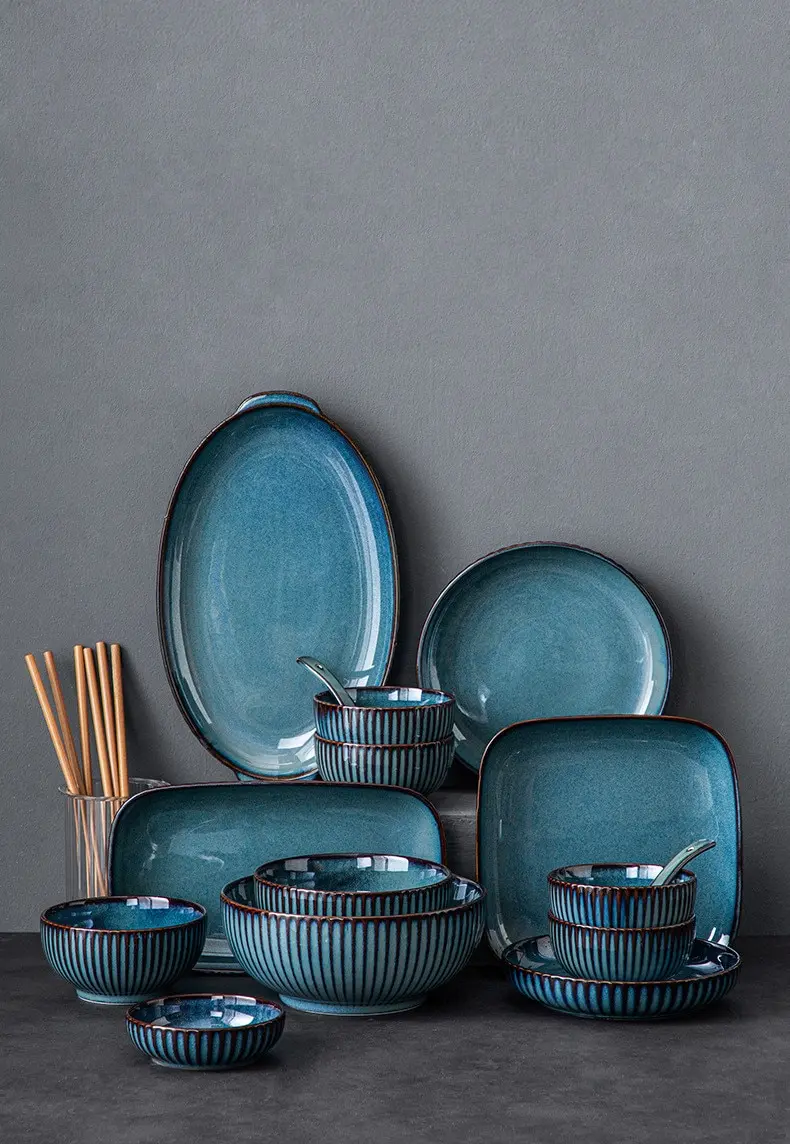 EKA Factory European Fine Ceramic Tableware - 12-18 Pcs Set