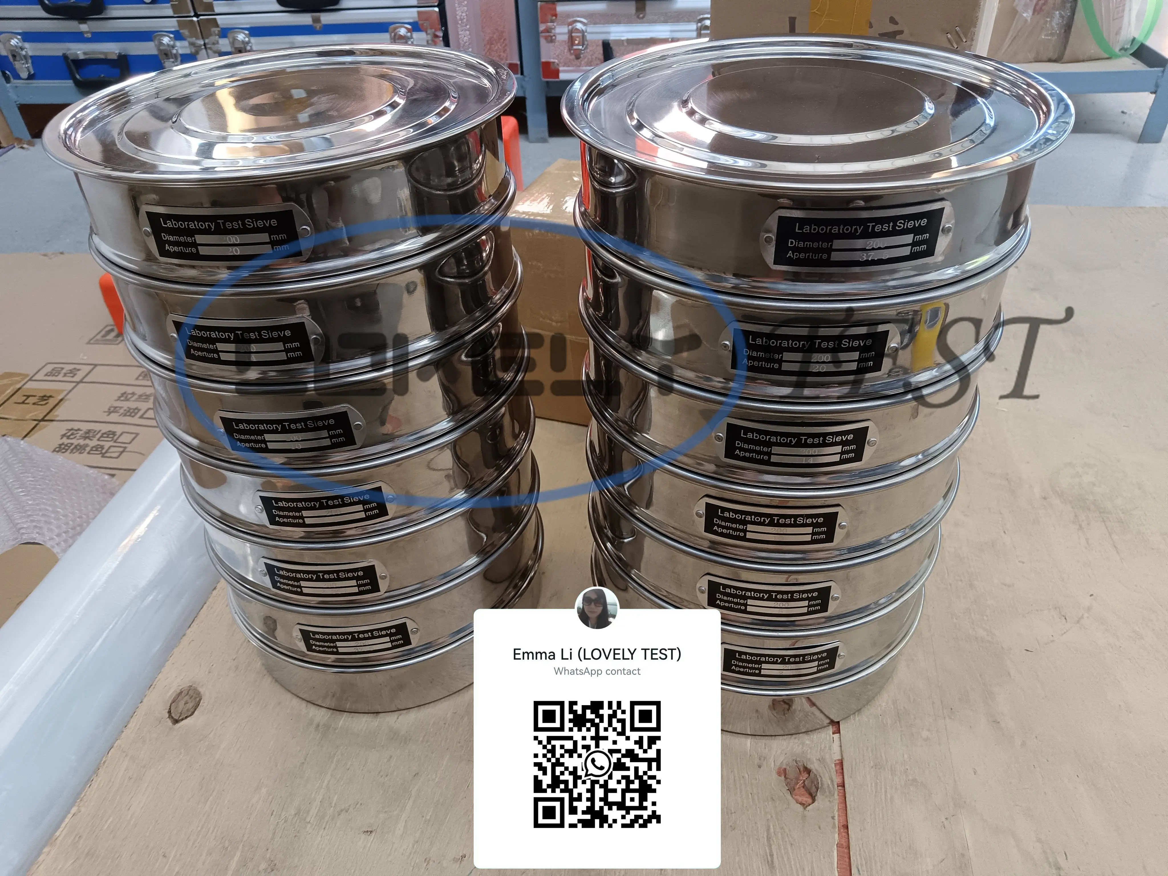 ASTM ISO Stainless Steel Sieves - Lab Test Sieve Lid and Pan
