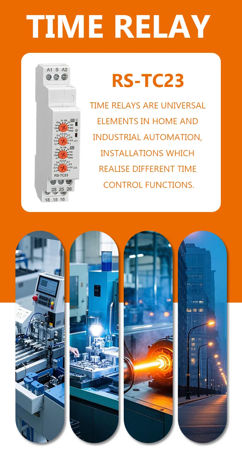 RELETEK RS-TC14-16/RS-TC24-16 - Precision Time Delay Relays