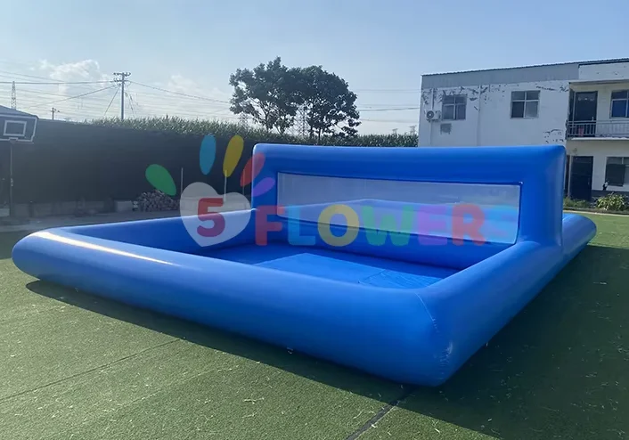 Blue Inflatable Volleyball Pool - Fun for Kids & Adults