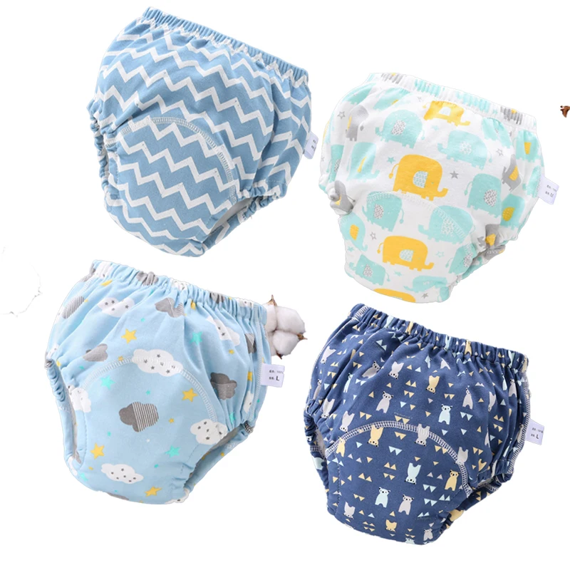 6layers Cotton Potty Training Pants Set For Baby Reusable Cloth Diaper ...