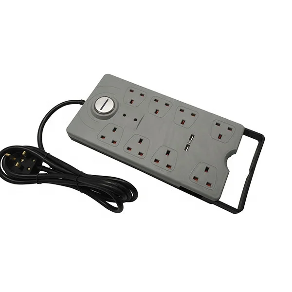 CE approved 8 Way British UK Tabletop USB Power Strip Sockets With ...