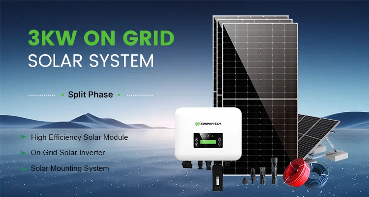 Sunway 3kw Split Phase On Grid Solar Panel System 3000w Photovoltaic ...