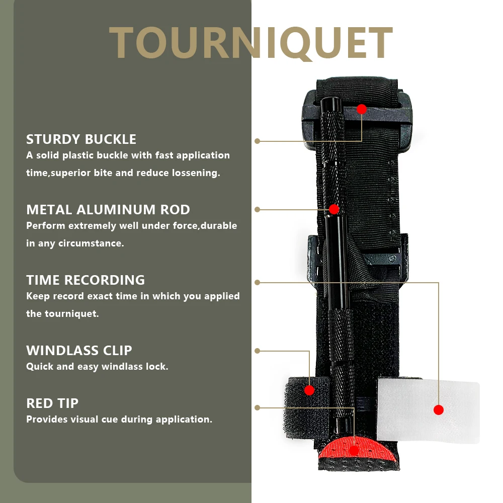 Metal CAT Tourniquet Tactical Survival Outdoor Combat Turnstile ...