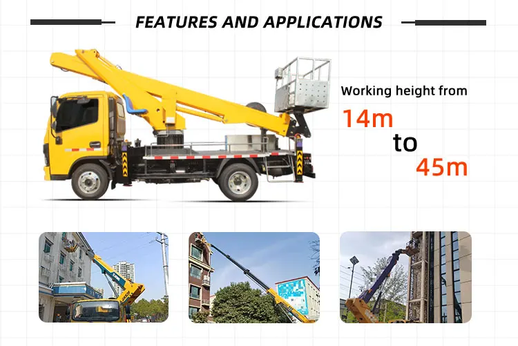 Hydraulic Telescopic Boom Lift Ladders Elevator Truck 32m 36m 45m 65m ...
