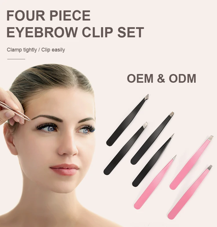 Customize Logo Black Pink Gold Professional Pointed Eyebrow Extension ...