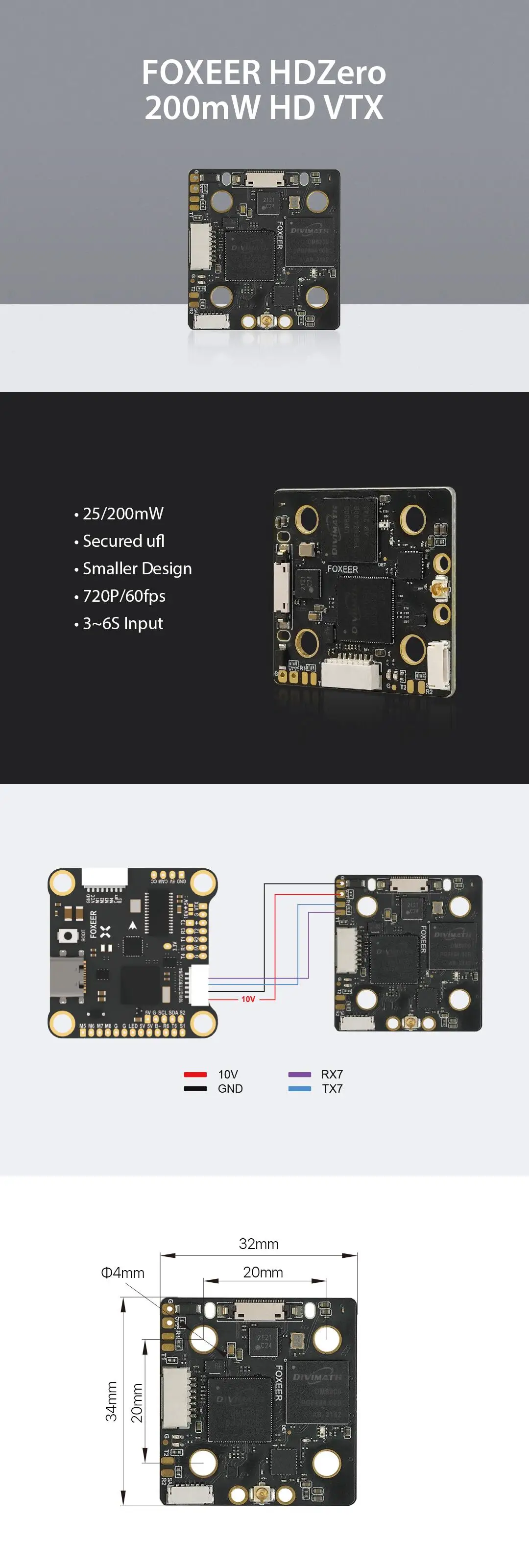 MATEK F405-VTOL Flight Controller Stack Baro O Card Blackbox 2-6S LiPo ...