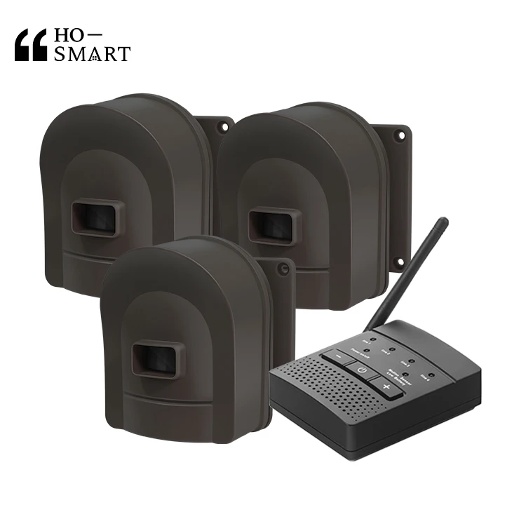 Hosmart 1/2 Mile Rechargeable Driveway Alarm Weatherproof Security ...