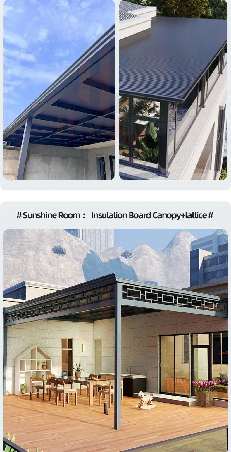 Outdoor Canopy Custom Aluminum Tile Roof Great Wall Insulation Aluminum ...