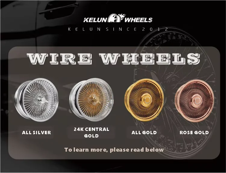 Custom 18''-28'' All Gold/Chrome Straight Spoke Rim Wire Wheels ...