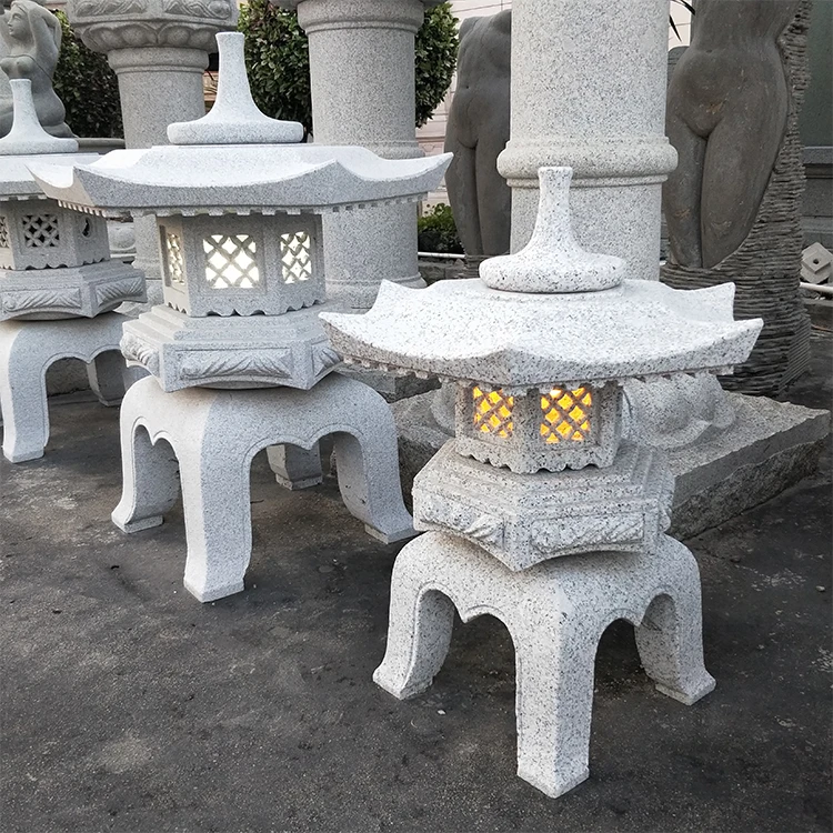 Japanese Style Garden - Stone Pagoda and Lanterns