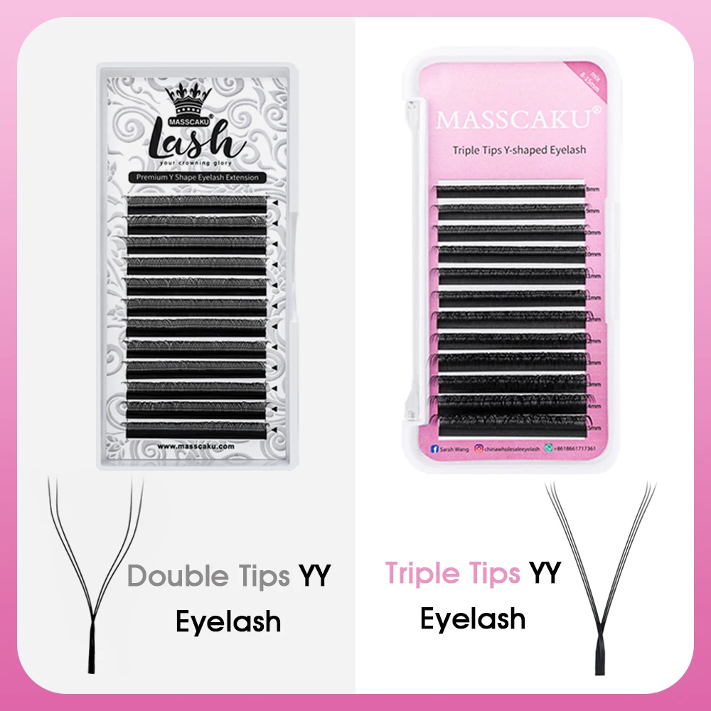 12 Rows Yy Shape Triple Tip Eyelash Masscaku Y Style Volume Eye Lashes Individual Easily Fluffy ...