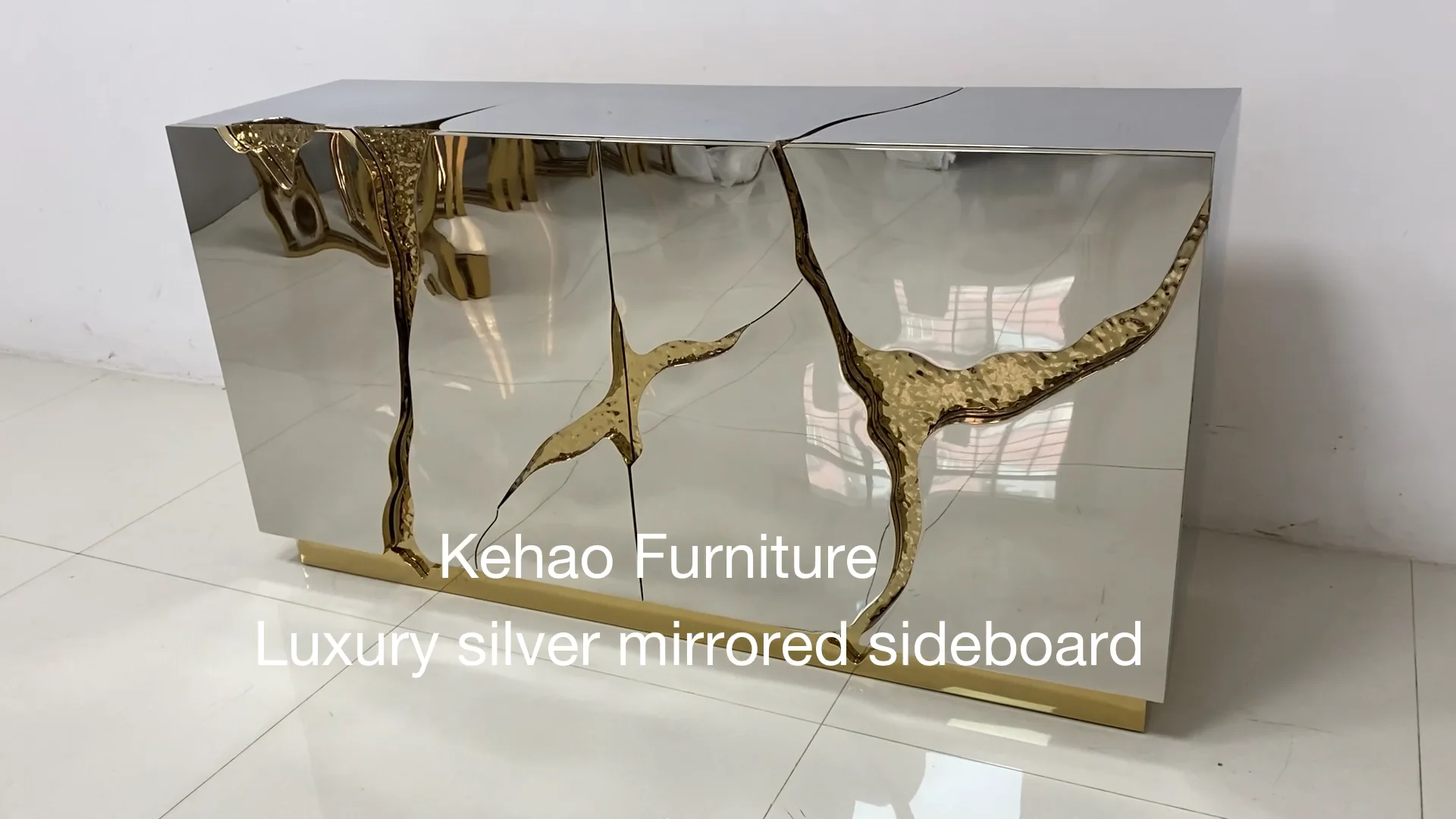 New Design Buffet Cabinets Tables Gold Or Silver Stainless Steel Mirror ...