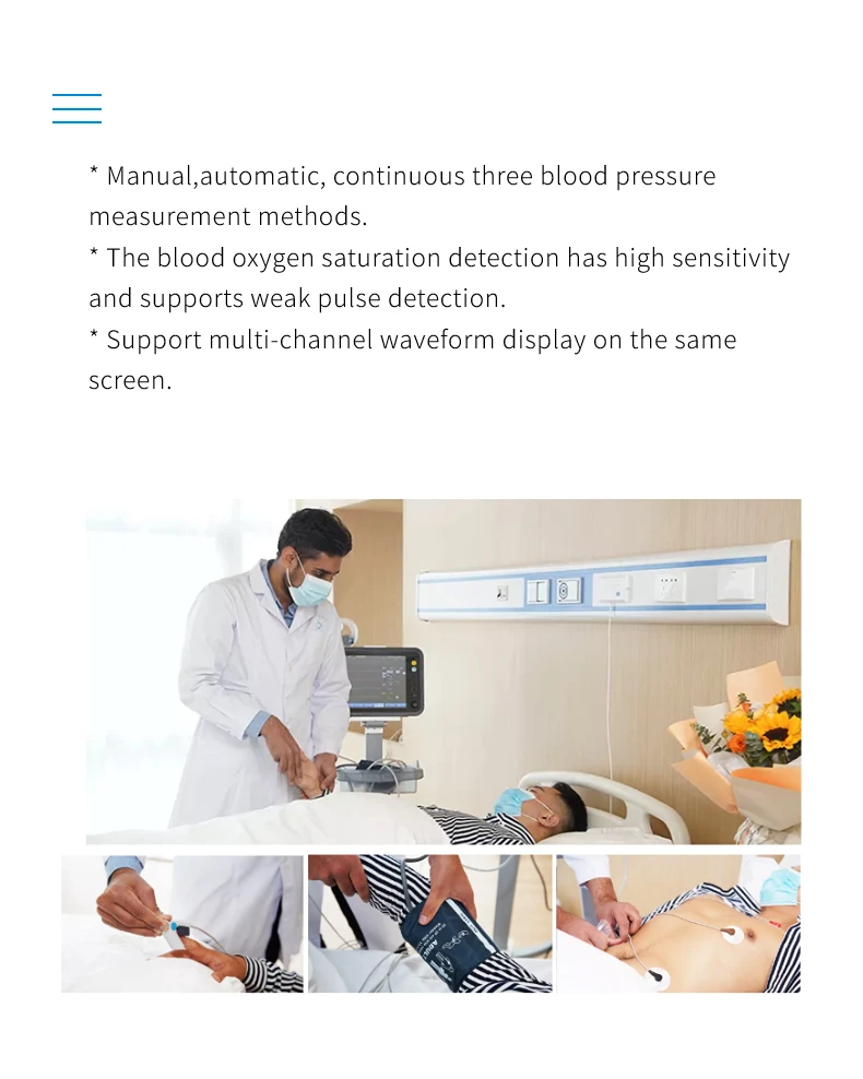 Hospital Equipment Medical Machine 12.1 Inch Vital Signs Monitor with ...
