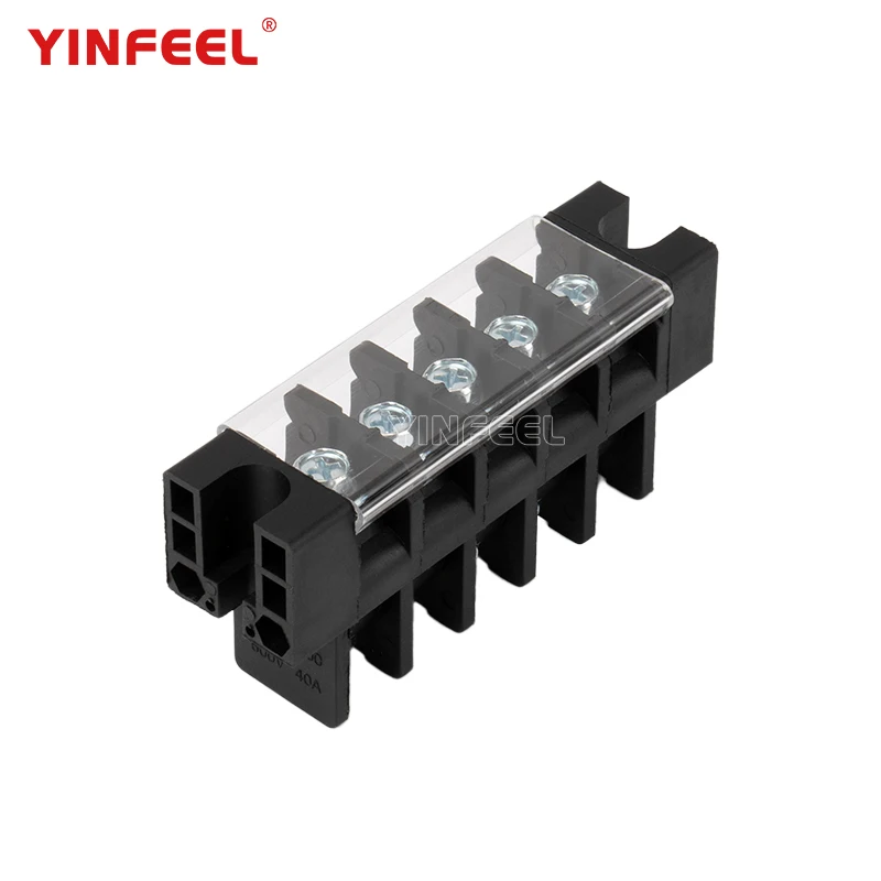 50A 5pin Electrical Wiring Connector Bar Type Terminal Blocks