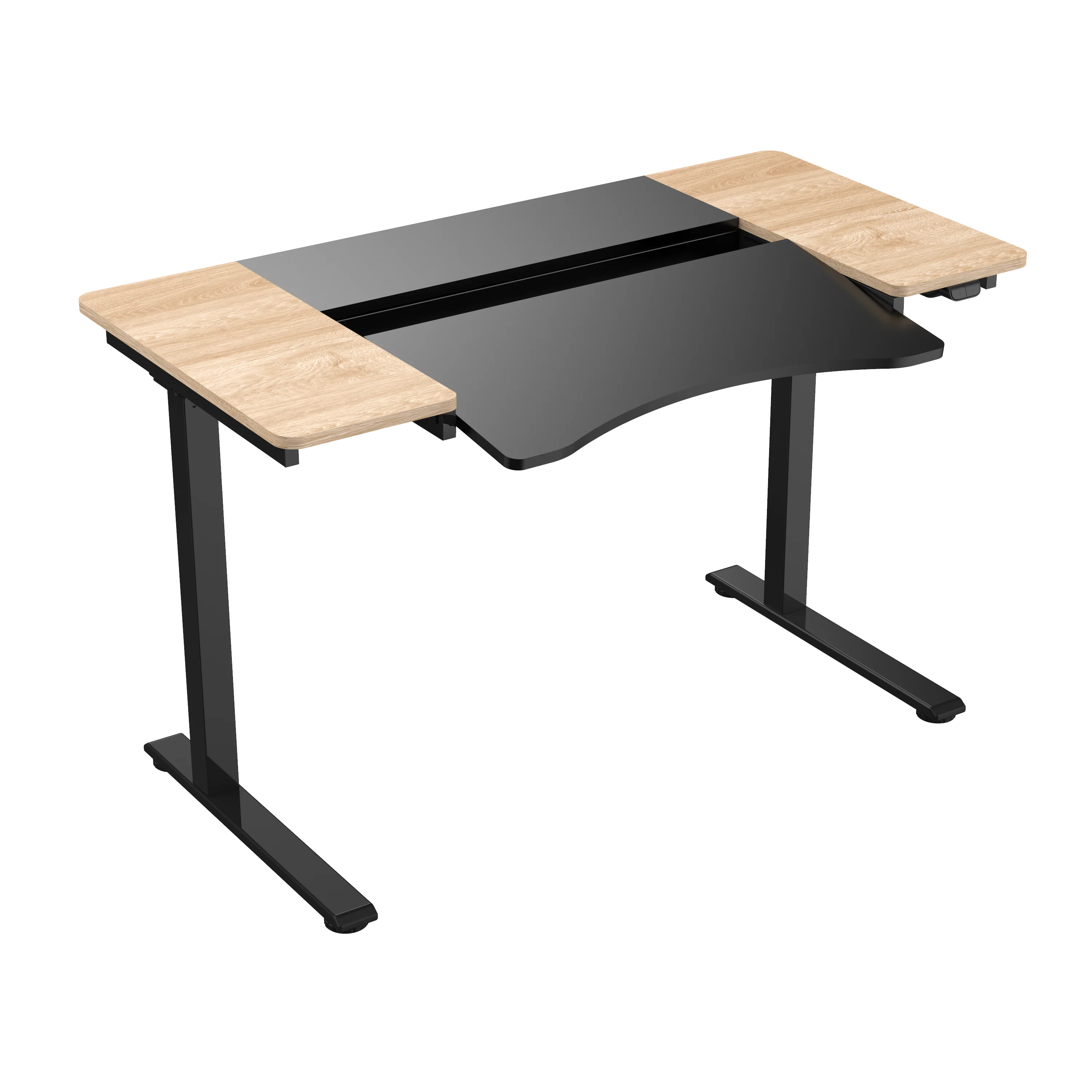 Loctek Height-adjustable Desk With Drawers And Flip Panel Storage Moden ...