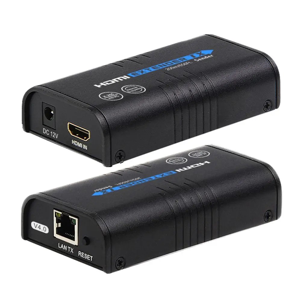 Av Over Ip Cat5 Cat6 200m 1080p H.264 H.265 Hd Extender Over Cat5e/cat6 ...