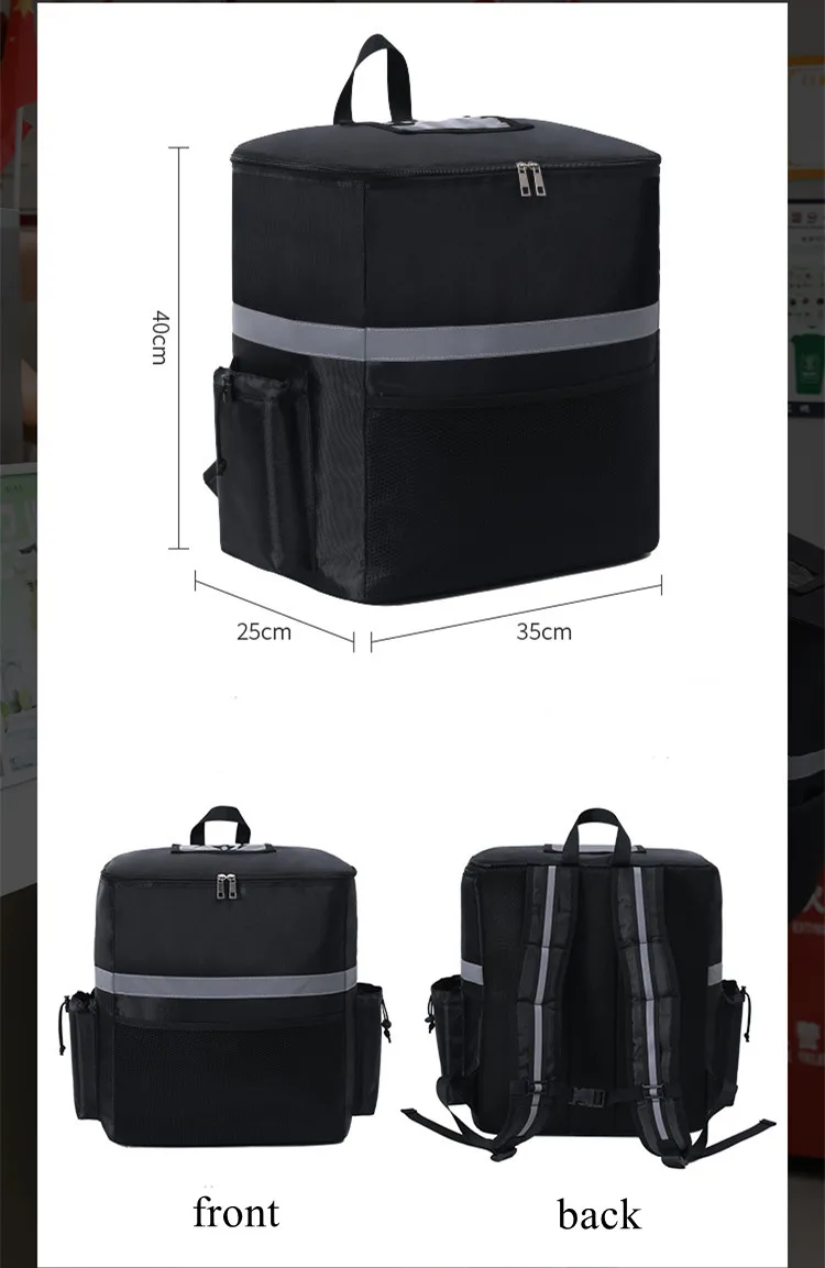 Wholesale Big Capacity Food Delivery Bag Portable Insulated Delivery ...