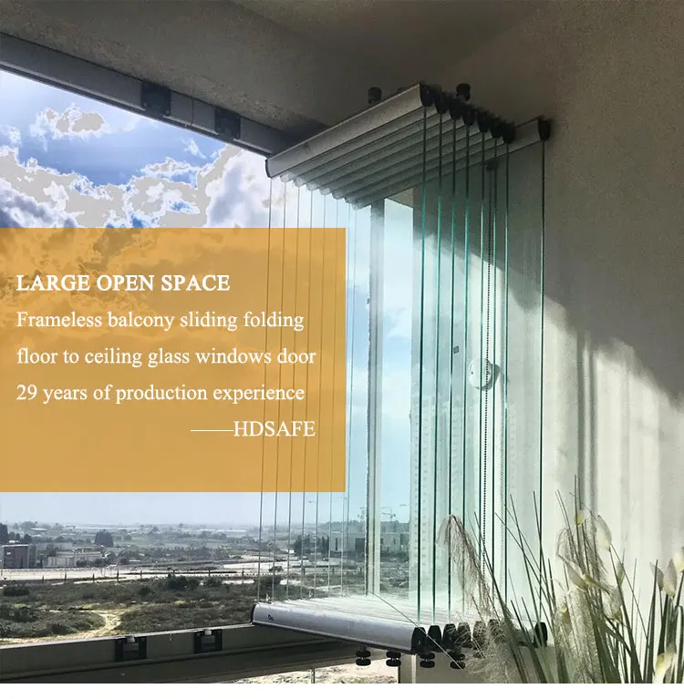 Folding Glass Windows for Balcony - Full View & Frameless