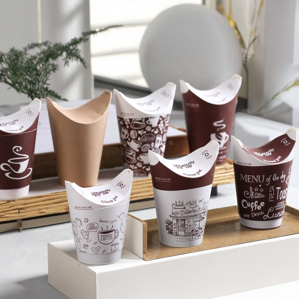 At Pack Classy Disposable Thickened Paper Cup Design Custom Logo Hot ...