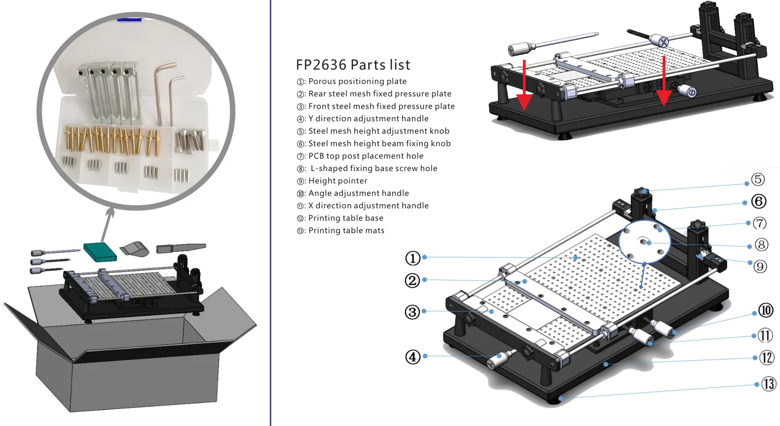 SMT Desktop Manual Stencil Solder Paste Printer for Pcbs
