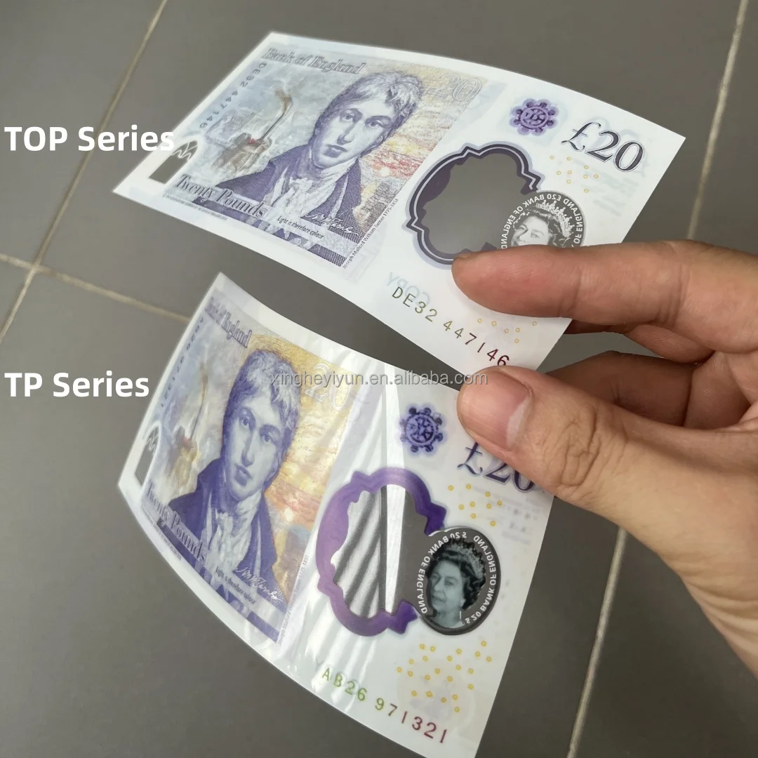 Transparent Polymer Prop Money UK - Realistic Plastic Notes